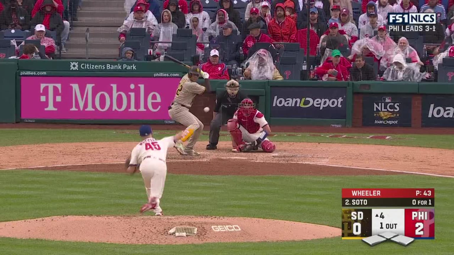 Zack Wheeler Ball to Juan Soto | 10/23/2022 | San Diego Padres