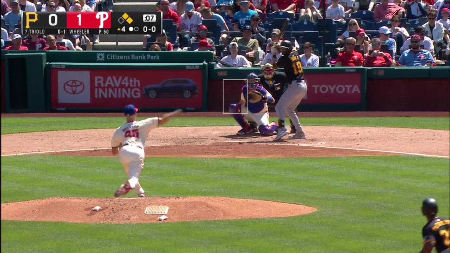 Jared Triolo grounds into a force out, third baseman Alec Bohm to ...