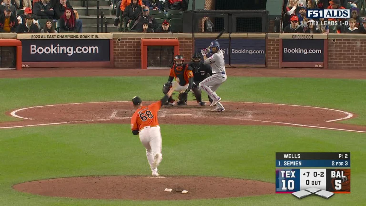 Tyler Wells Foul to Marcus Semien | 10/08/2023 | MLB.com