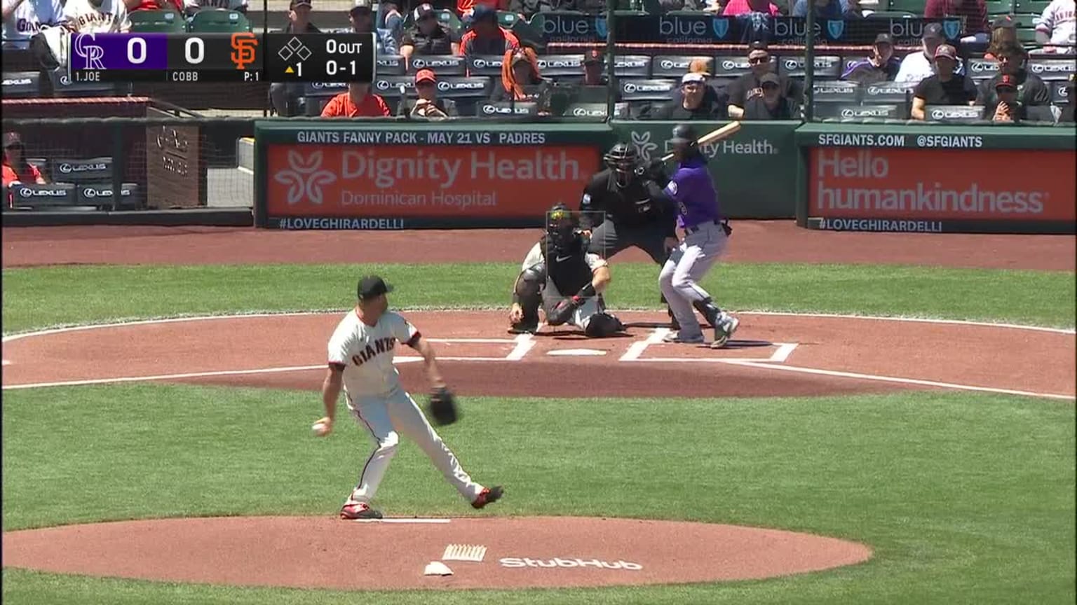 Alex Cobb Called Strike to Connor Joe | 05/11/2022 | MLB.com