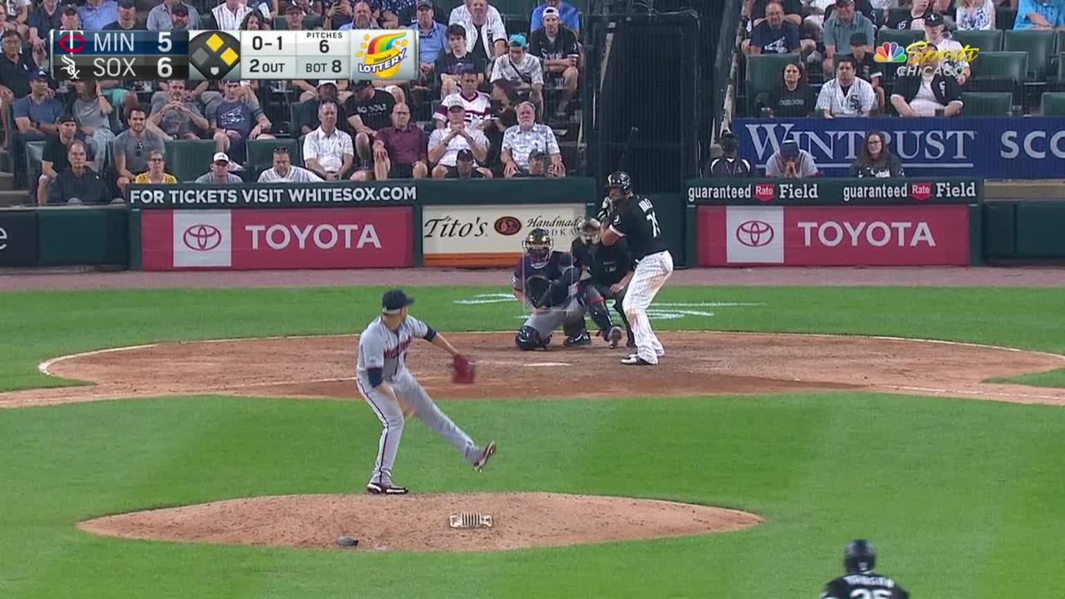 Jose Abreu homers (18) on a fly ball to left center field. Andrew ...