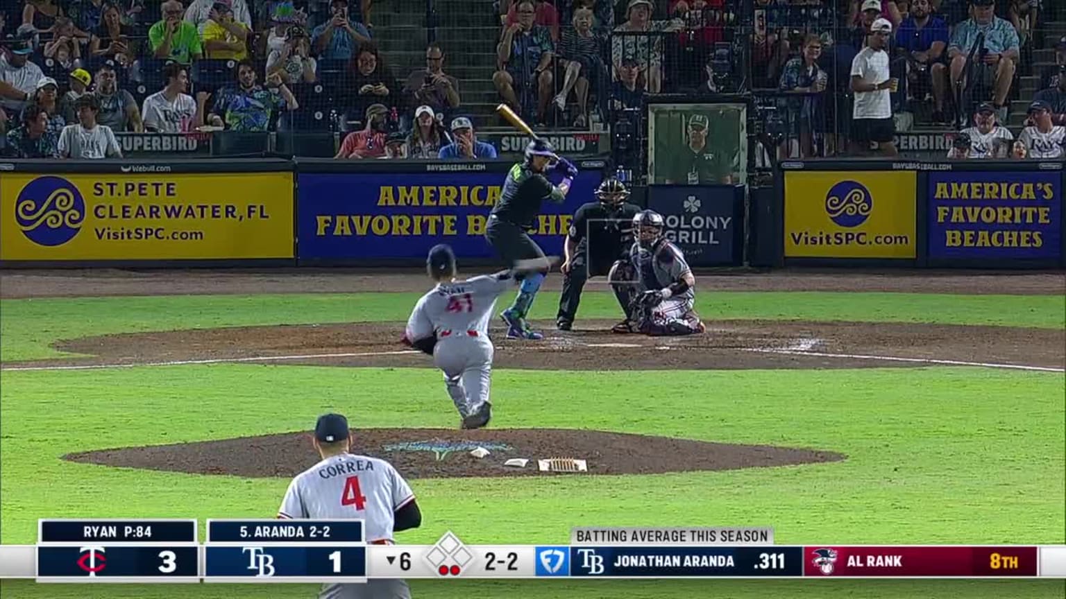 Jonathan Aranda strikes out swinging. | 05/27/2025 | MLB.com