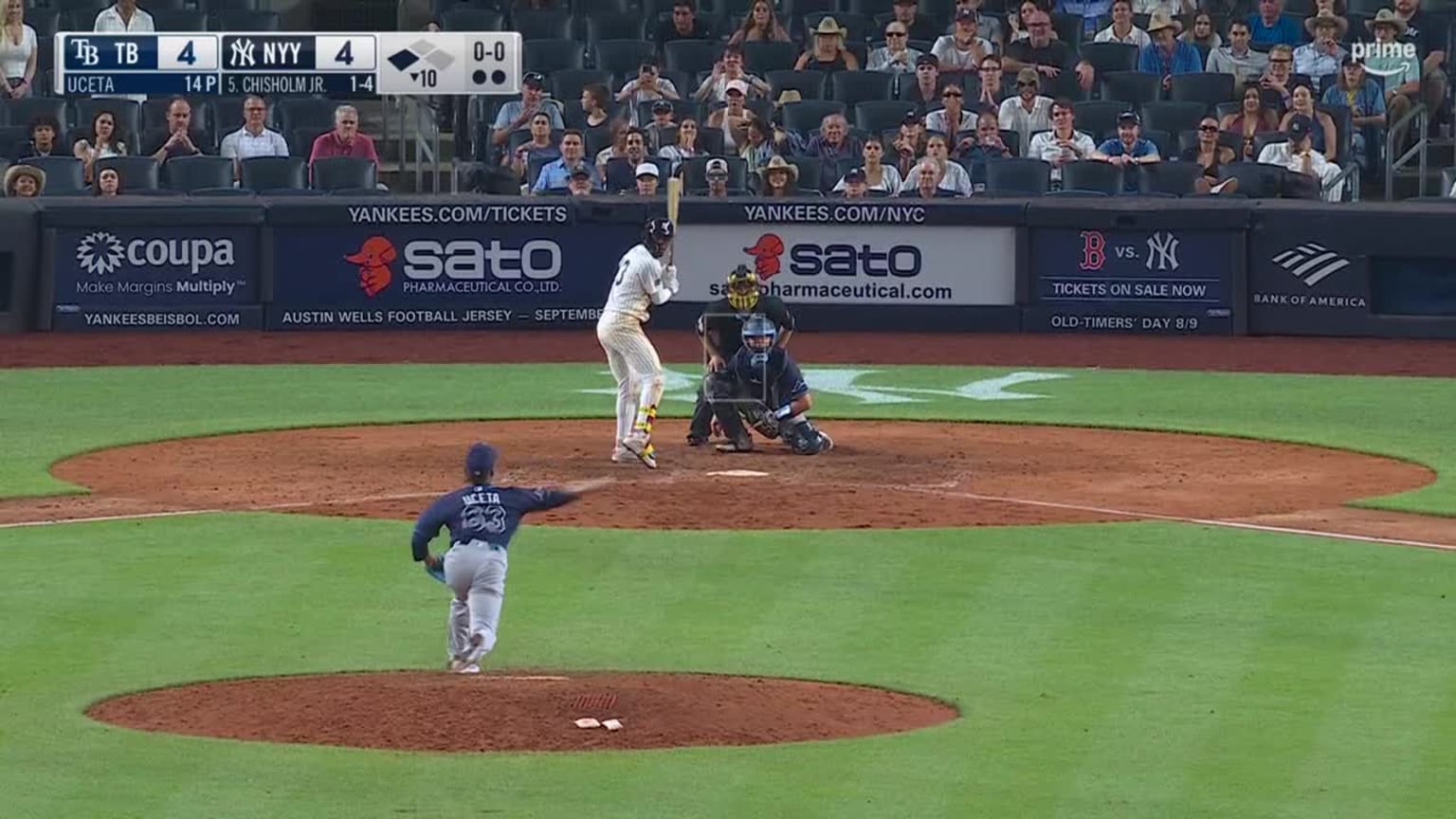 Jazz Chisholm Jr. grounds out, second baseman Brandon Lowe to first ...