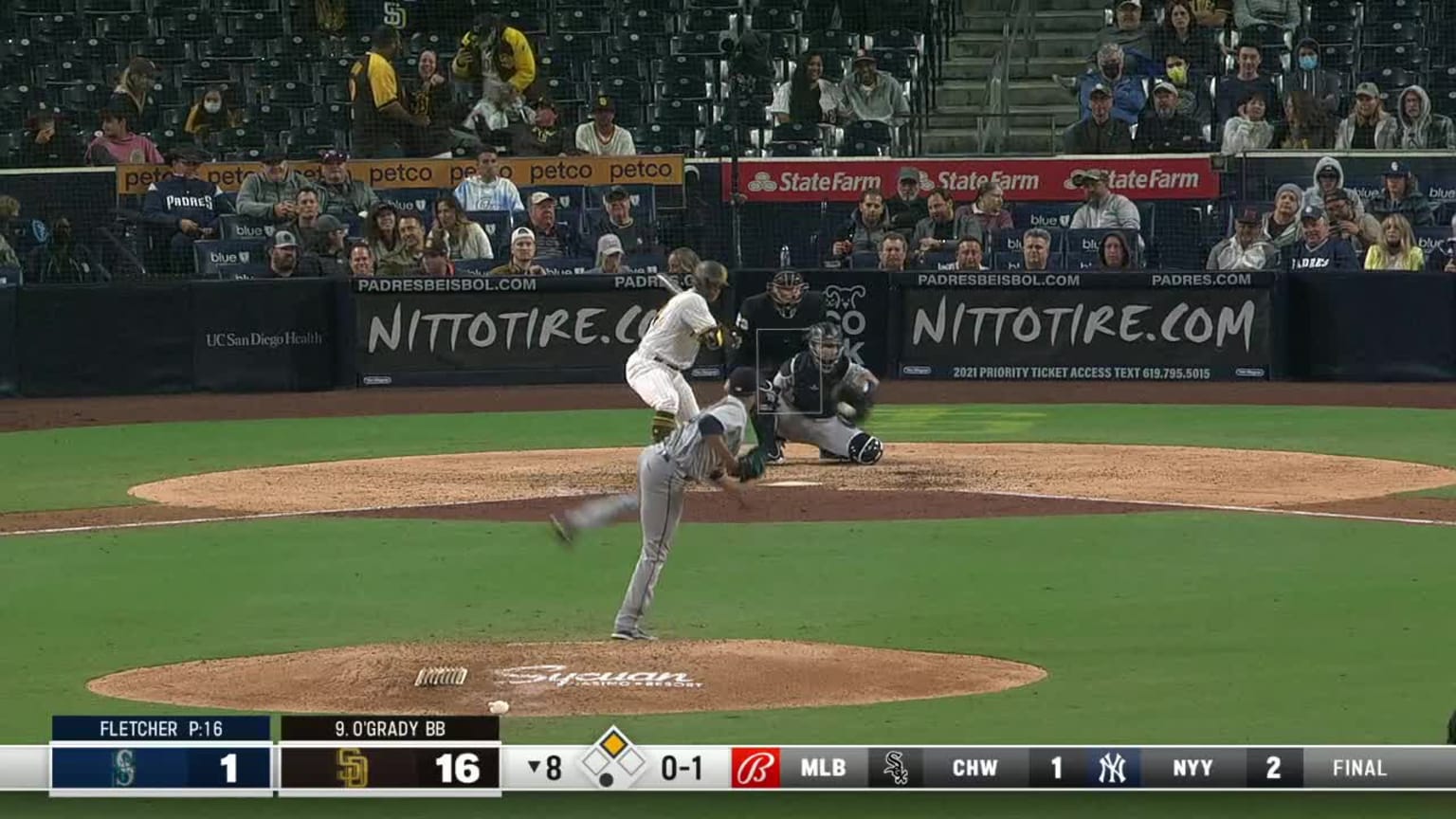 Aaron Fletcher Ball to Brian O'Grady | 05/21/2021 | New York Yankees