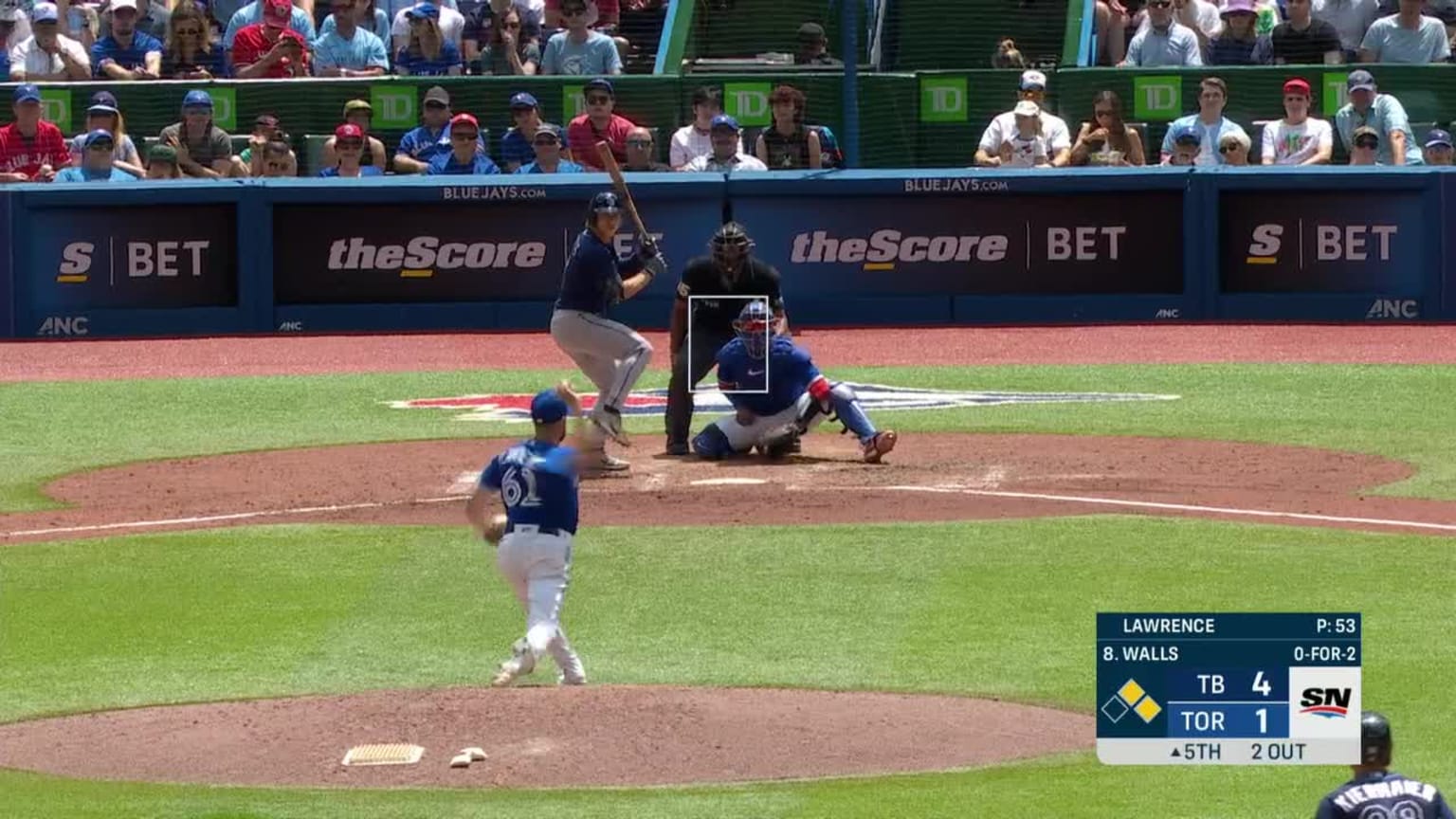 Taylor Walls grounds out, second baseman Santiago Espinal to first ...