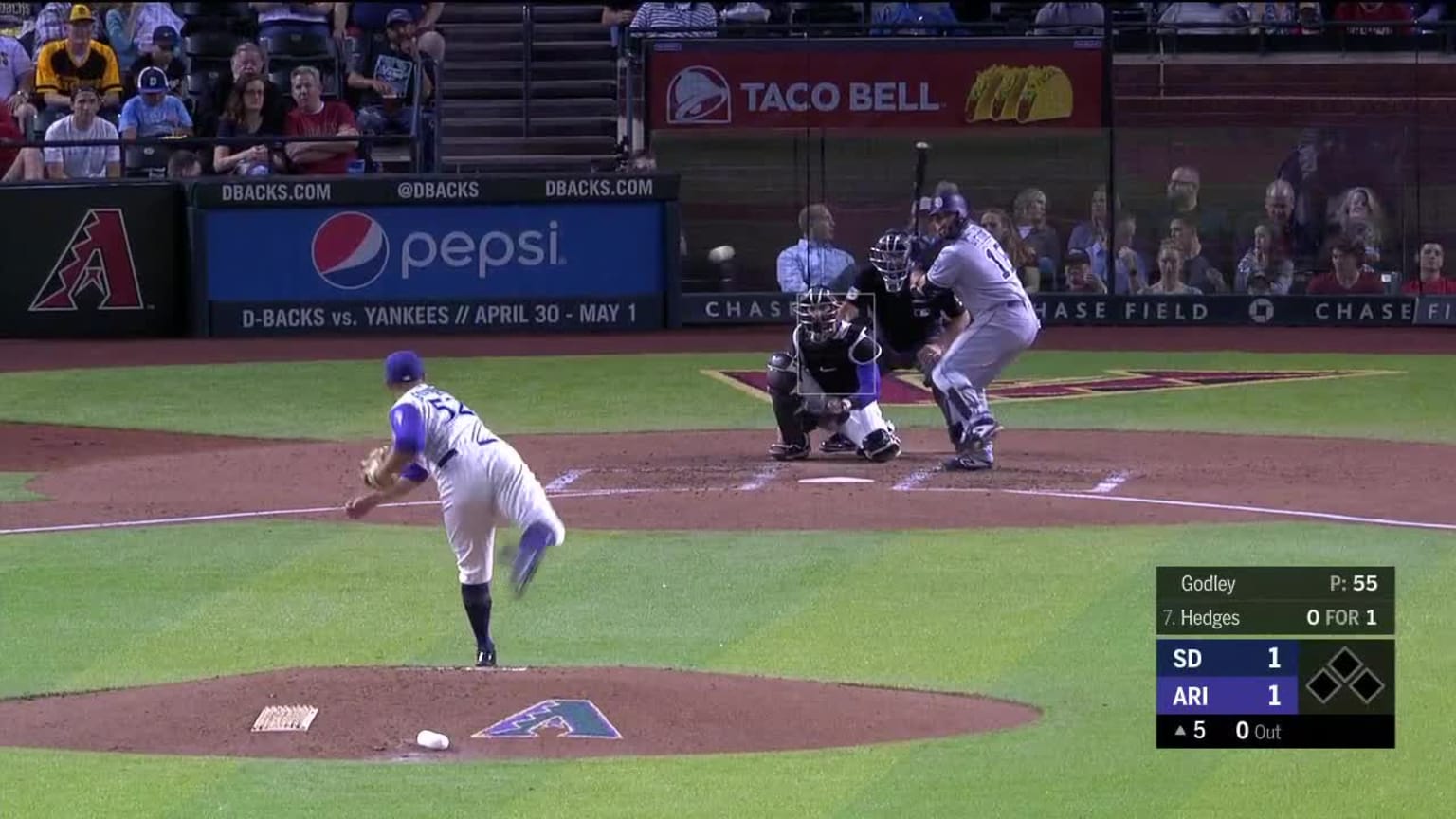 Austin Hedges hit by pitch. | 04/11/2019 | Pittsburgh Pirates