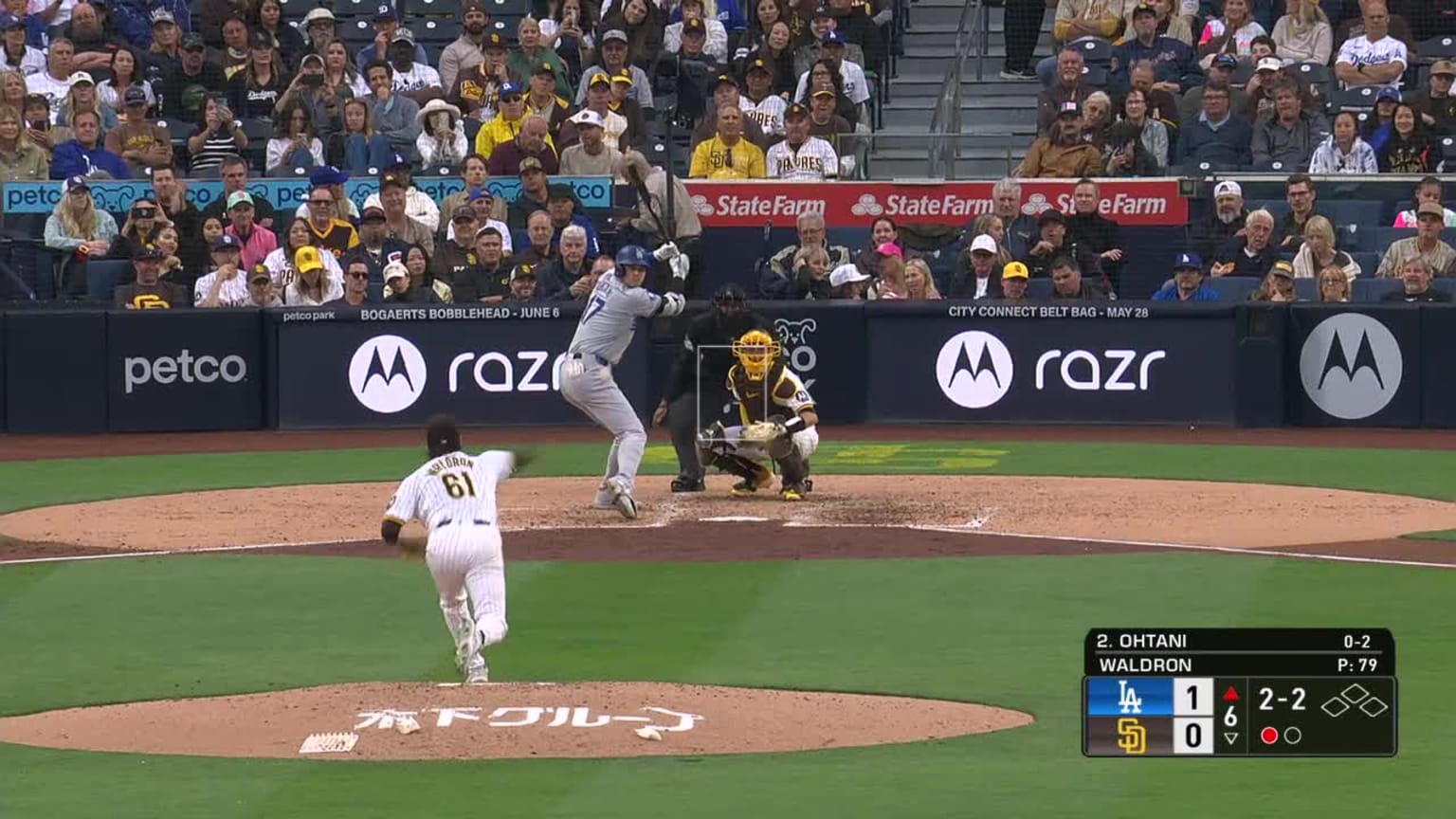 Matt Waldron Foul to Shohei Ohtani | 05/11/2024 | San Diego Padres