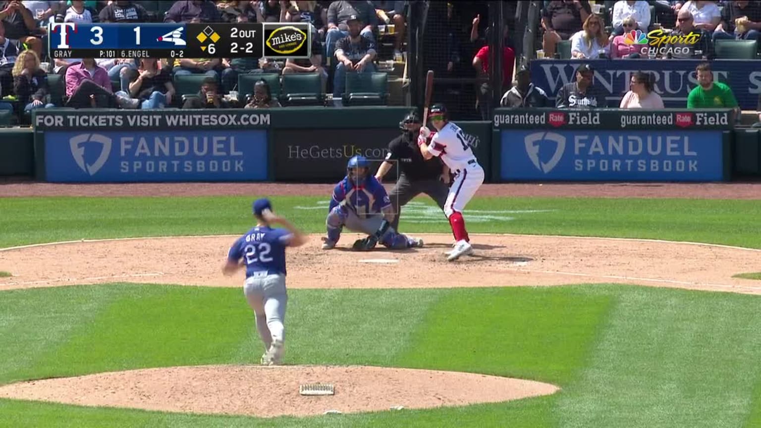Adam Engel strikes out swinging. | 06/12/2022 | Texas Rangers