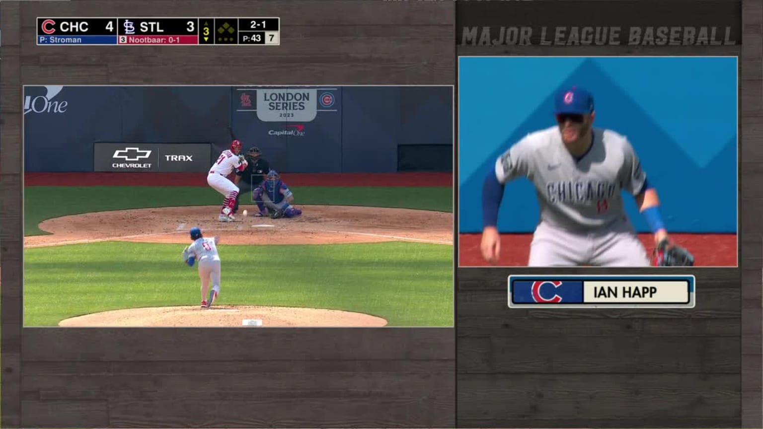 Lars Nootbaar singles on a ground ball to left fielder Ian Happ. | 06 ...