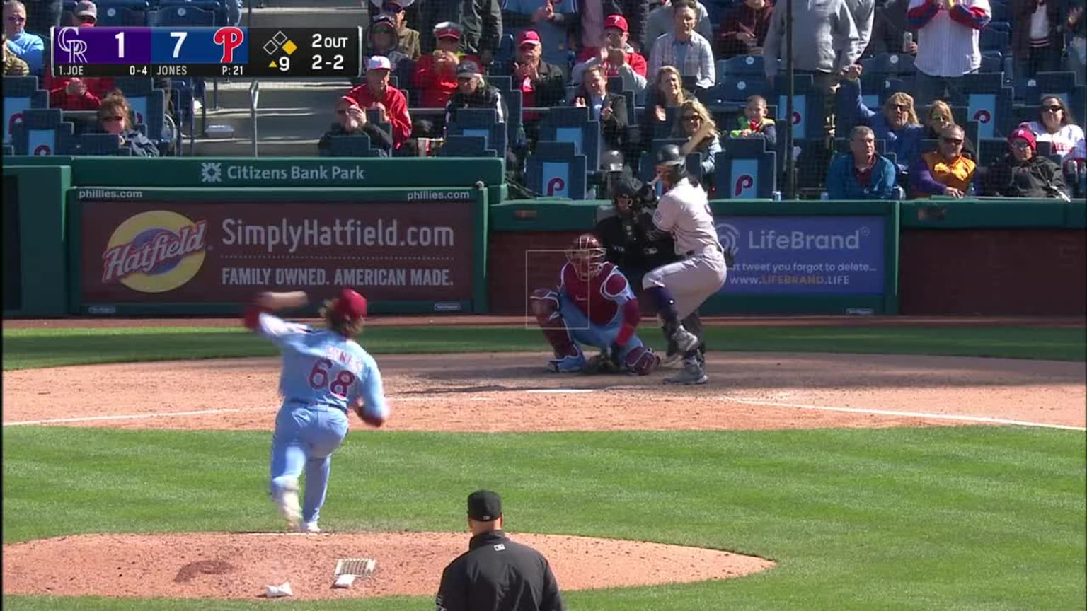 Damon Jones Foul to Connor Joe | 04/28/2022 | MLB.com