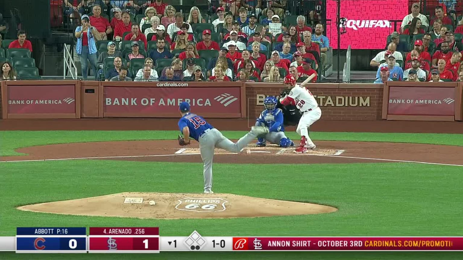 Cory Abbott Ball to Nolan Arenado | 10/01/2021 | Minnesota Twins