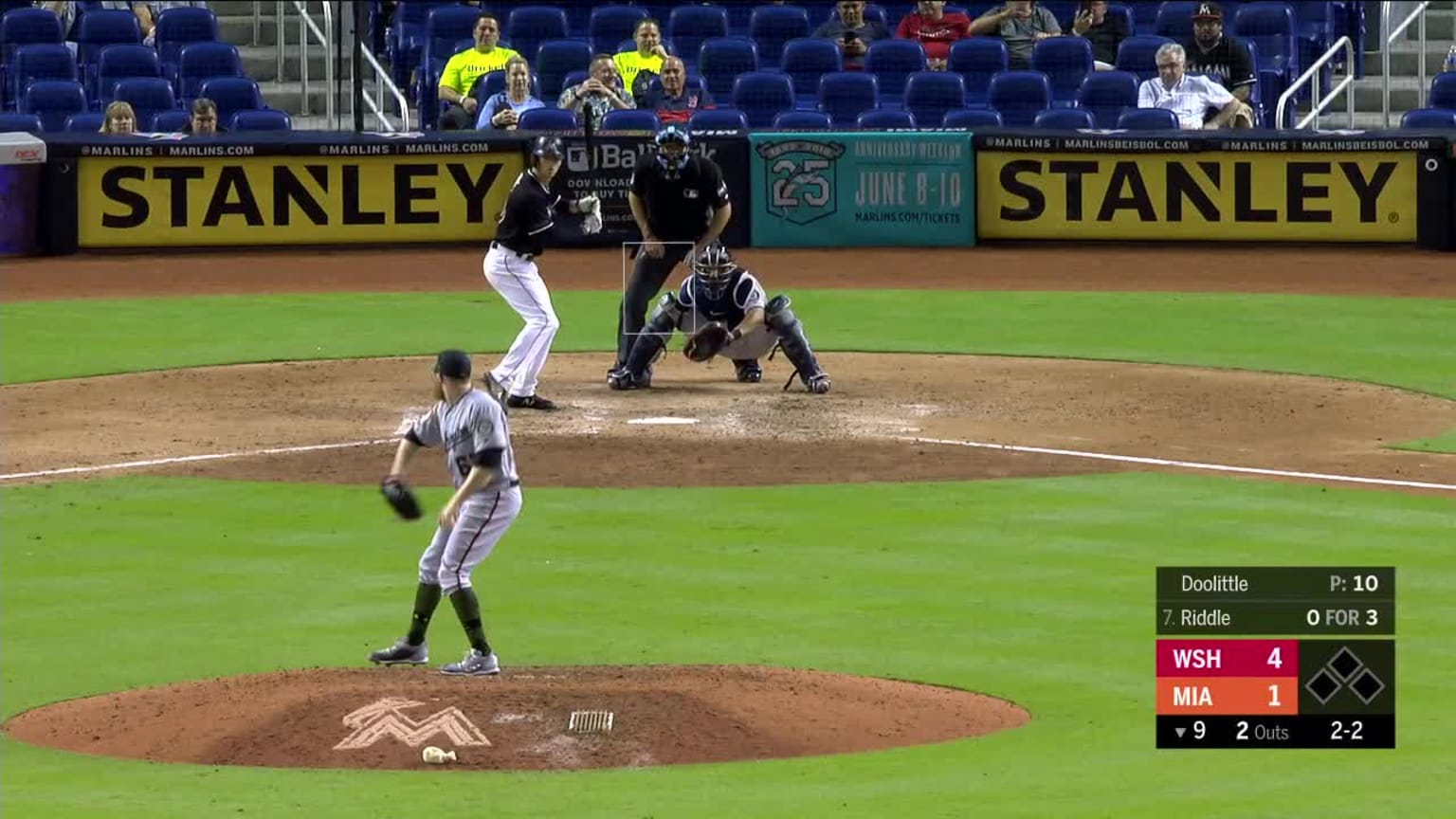 JT Riddle strikes out swinging. | 05/26/2018 | Washington Nationals