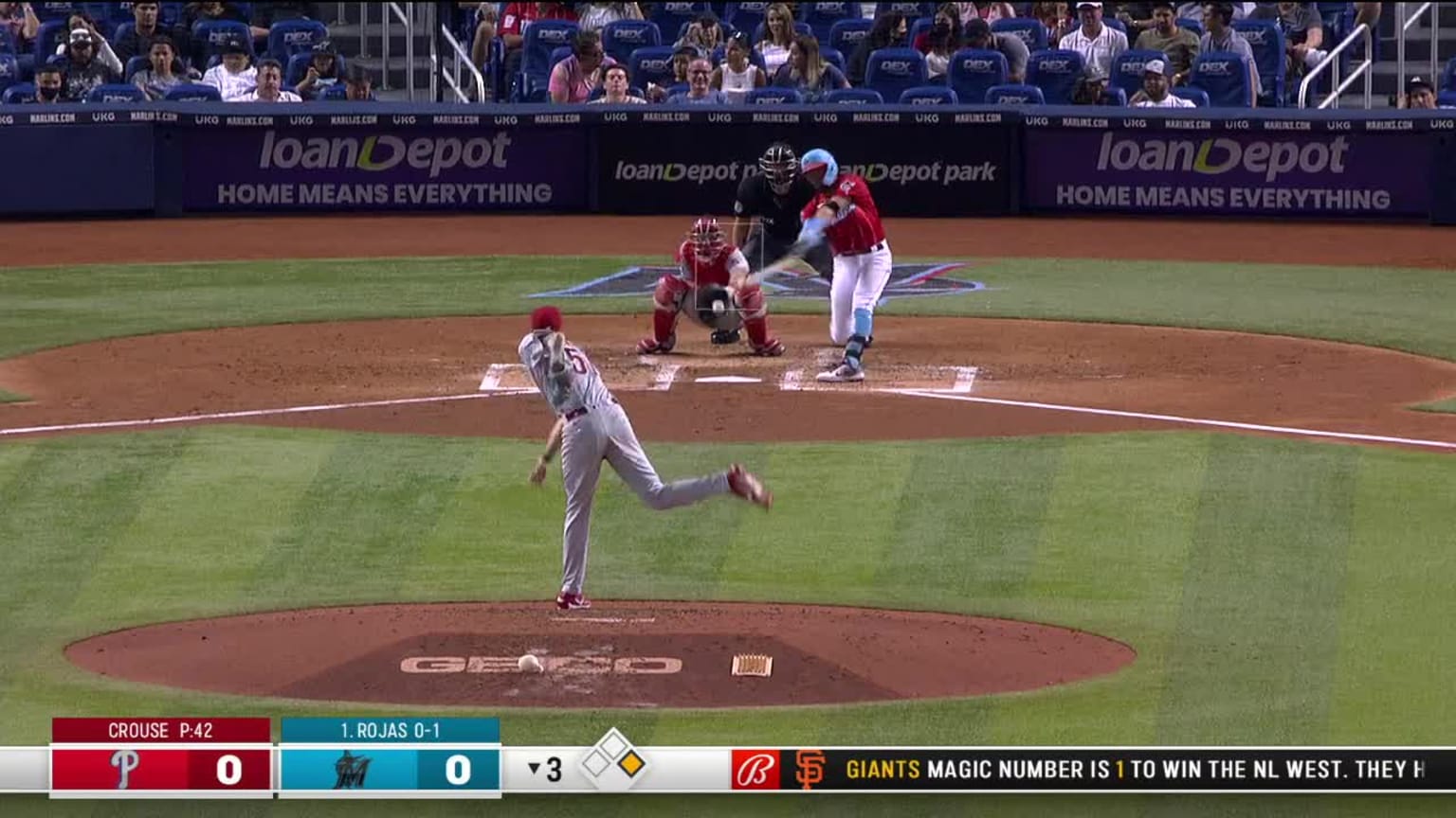 Hans Crouse Swinging Strike to Miguel Rojas | 10/02/2021 | Baltimore ...