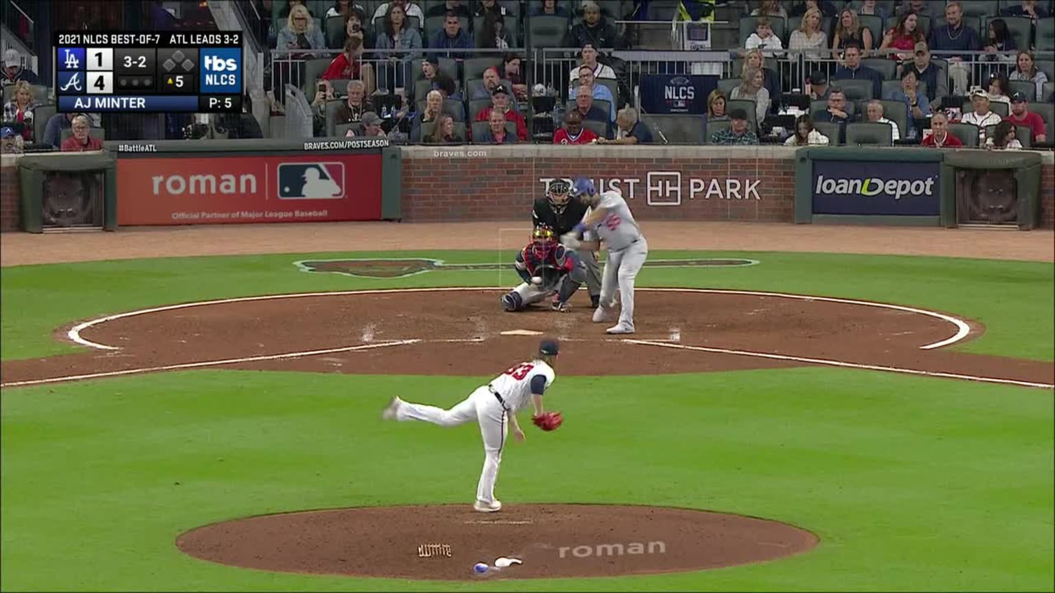 A.J. Minter Foul to Albert Pujols | 10/23/2021 | MLB.com