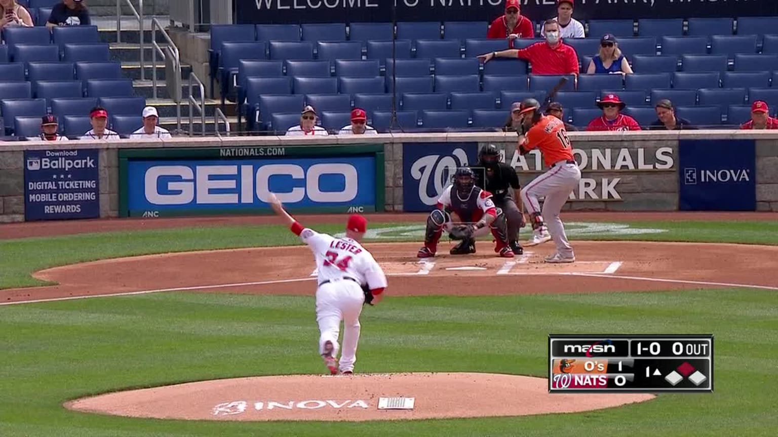 Jon Lester Ball to Trey Mancini | 05/22/2021 | Cincinnati Reds
