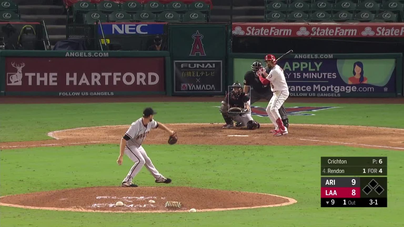 Anthony Rendon lines out to center fielder Daulton Varsho. | 09/15/2020 ...
