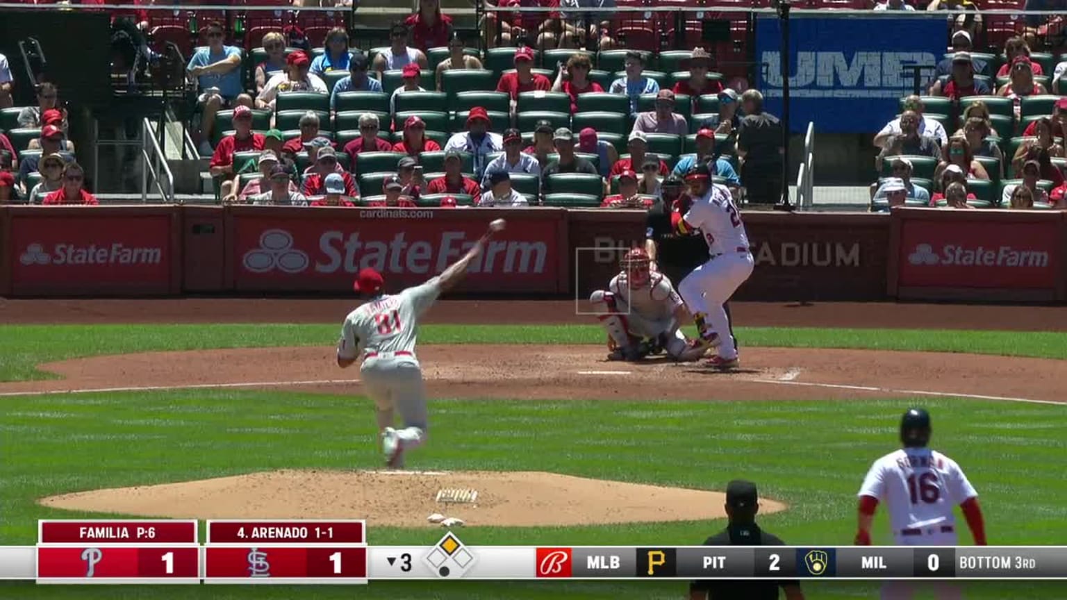 Nolan Arenado hit by pitch. | 07/10/2022 | MLB.com