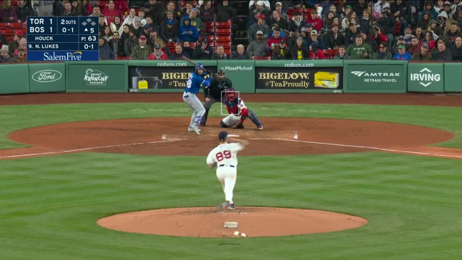 Nathan Lukes lines out to left fielder Jarren Duran. | 04/09/2025 ...