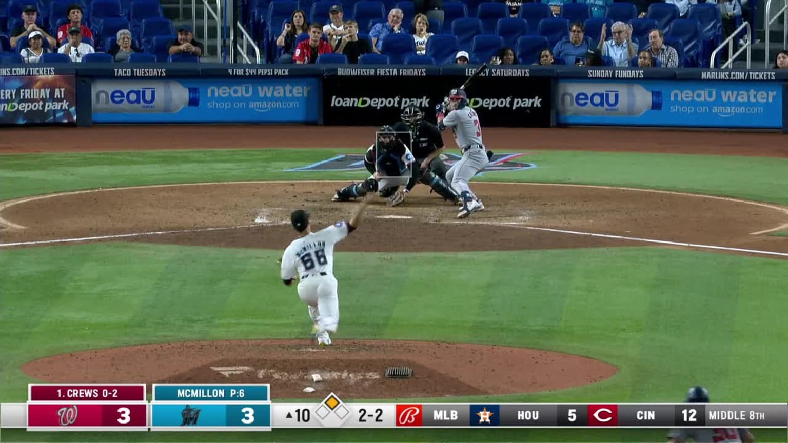Dylan Crews called out on strikes. | 09/04/2024 | Miami Marlins