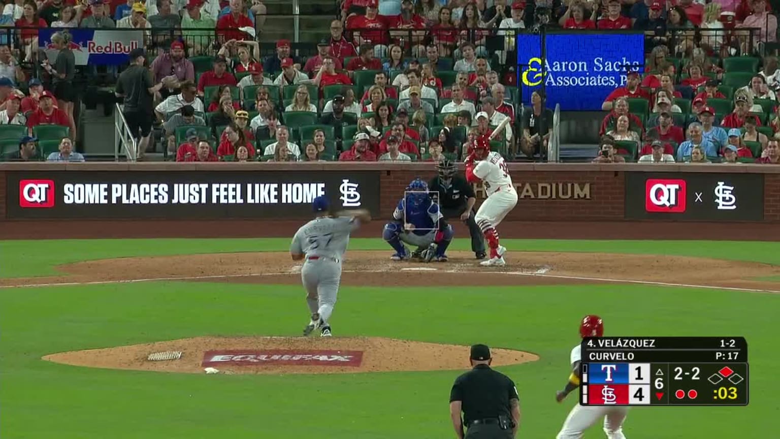 Nelson Velázquez singles on a sharp line drive to right fielder Brandon ...