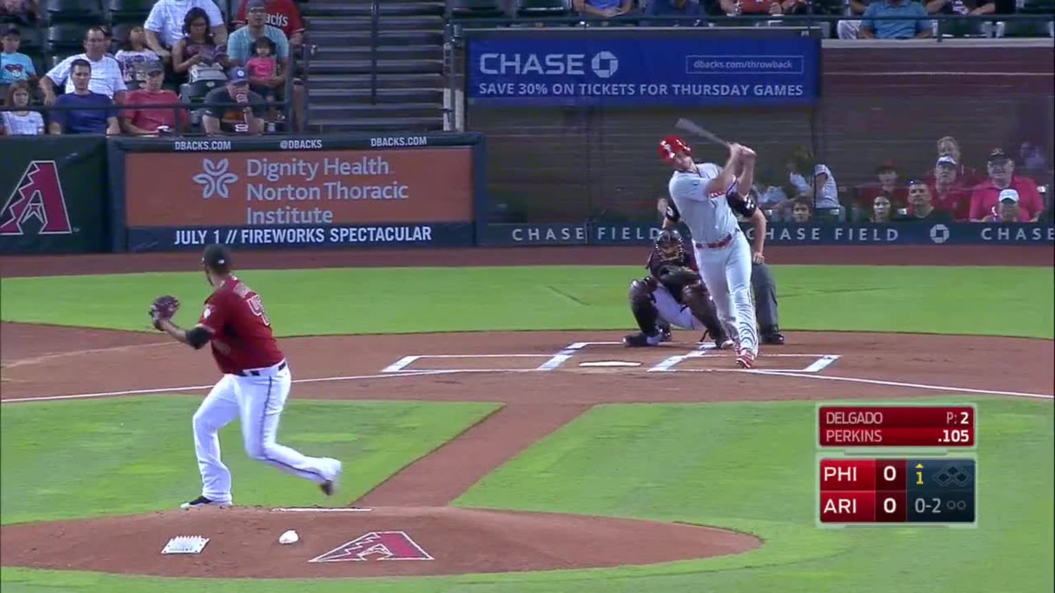 Cameron Perkins strikes out swinging. | 06/25/2017 | Athletics