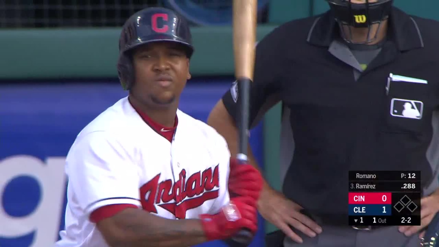 Jose Ramirez homers (25) on a fly ball to right center field. | 07/10 ...