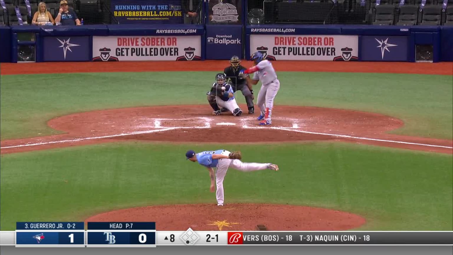 Vladimir Guerrero Jr. grounds out, first baseman Yandy Diaz to pitcher ...