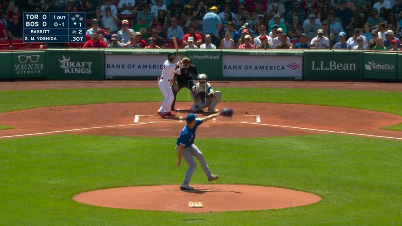 Masataka Yoshida grounds out, second baseman Davis Schneider to first ...