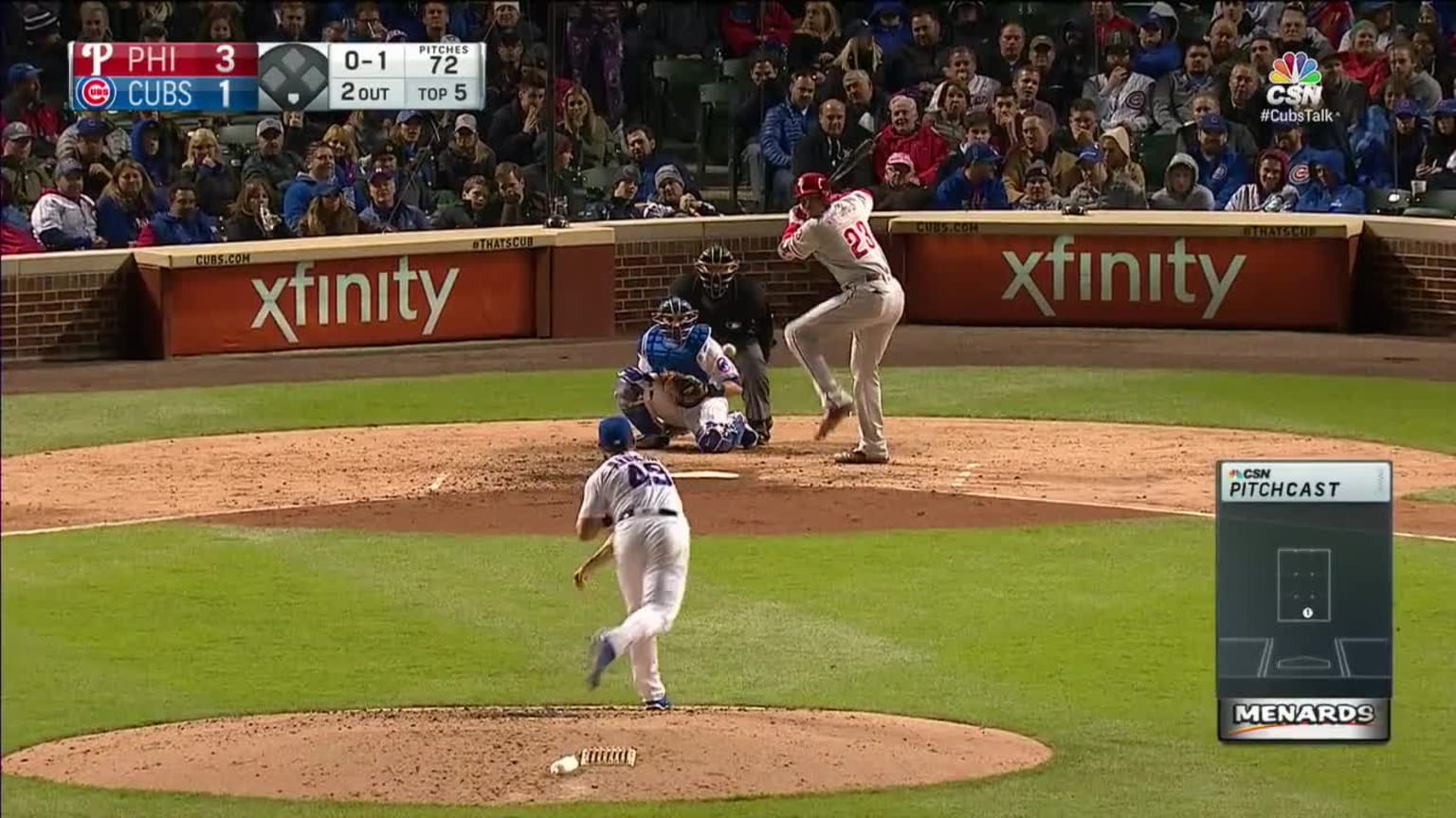 Aaron Altherr grounds out, third baseman Kris Bryant to first baseman ...