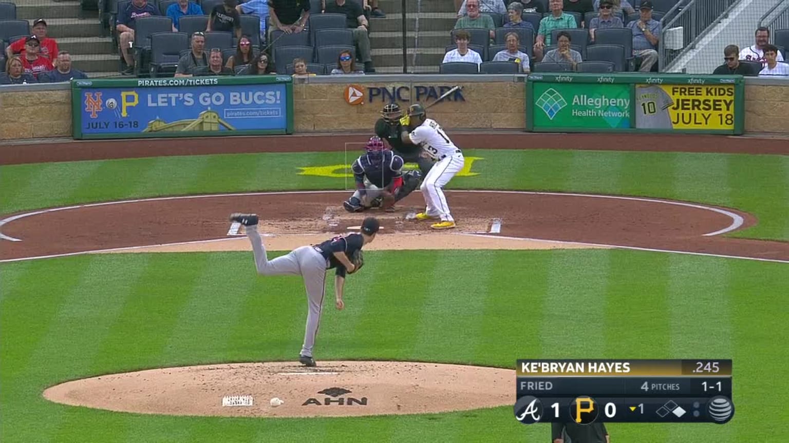 Max Fried Ball In Dirt to Ke'Bryan Hayes | 07/05/2021 | Texas Rangers