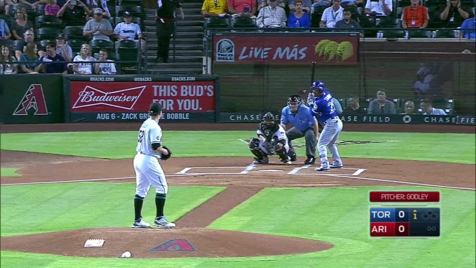 Zack Godley Called Strike to Devon Travis | 07/19/2016 | Chicago Cubs