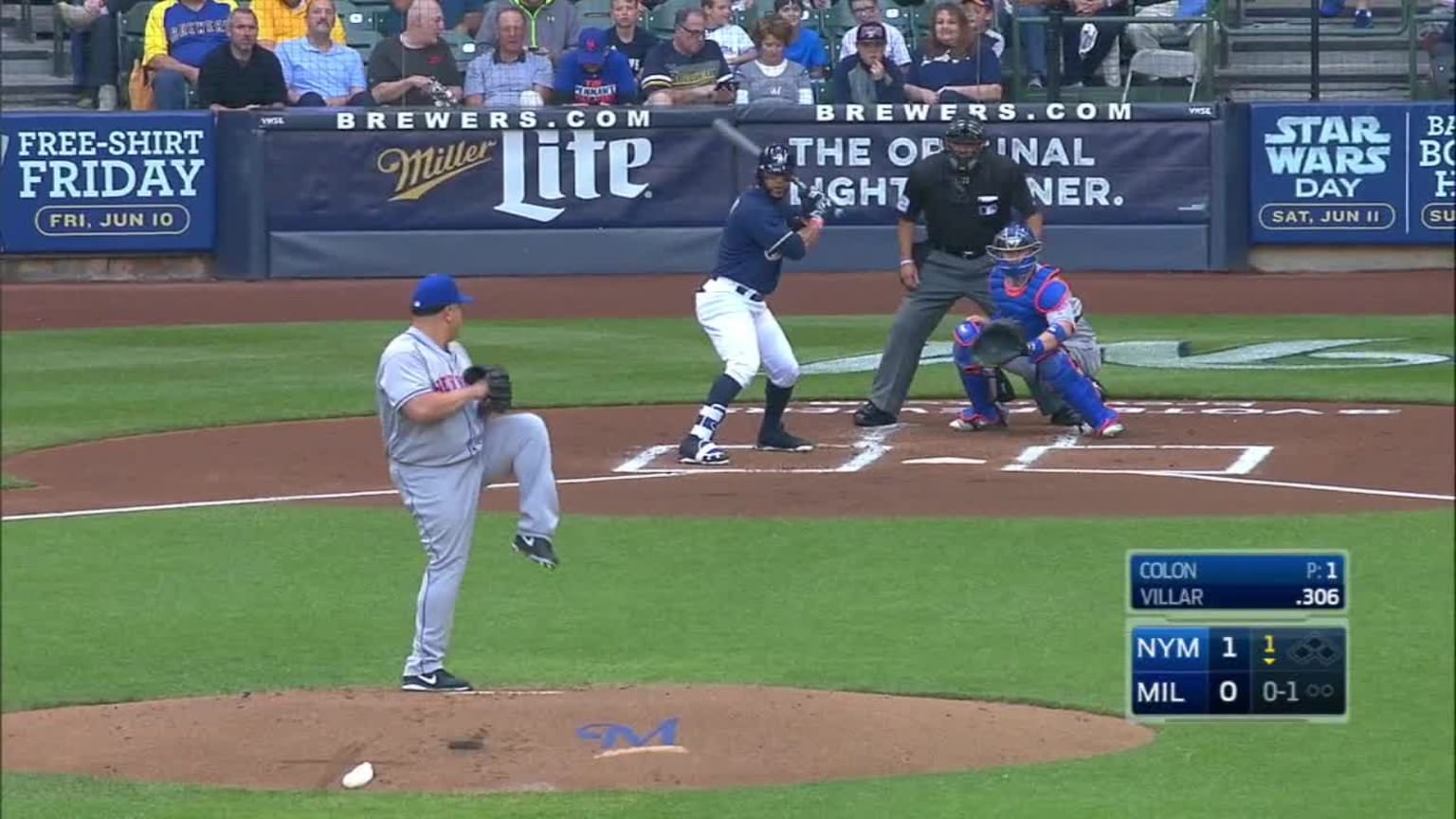 Bartolo Colon Called Strike to Jonathan Villar | 06/09/2016 | New York ...