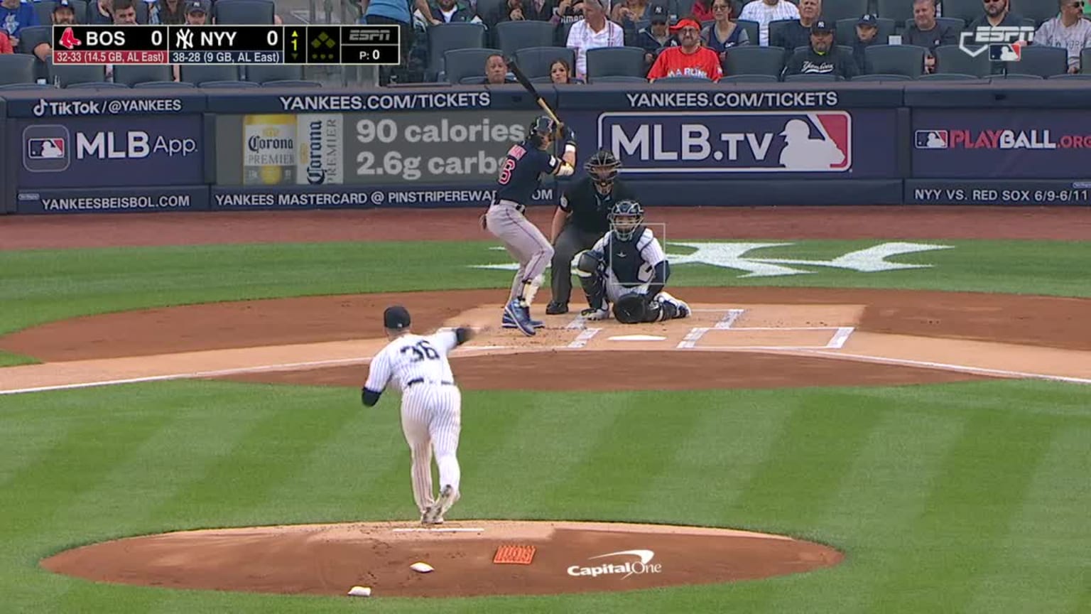 Jarren Duran doubles (17) on a ground ball to center fielder Billy McKinney. | 06/11/2023 | MLB.com