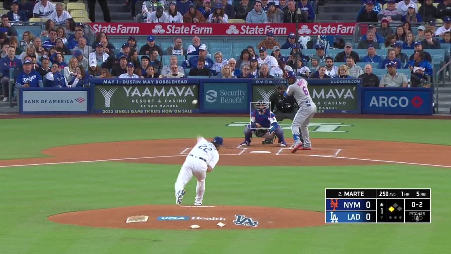 Starling Marte strikes out swinging. | 04/18/2023 | MLB.com
