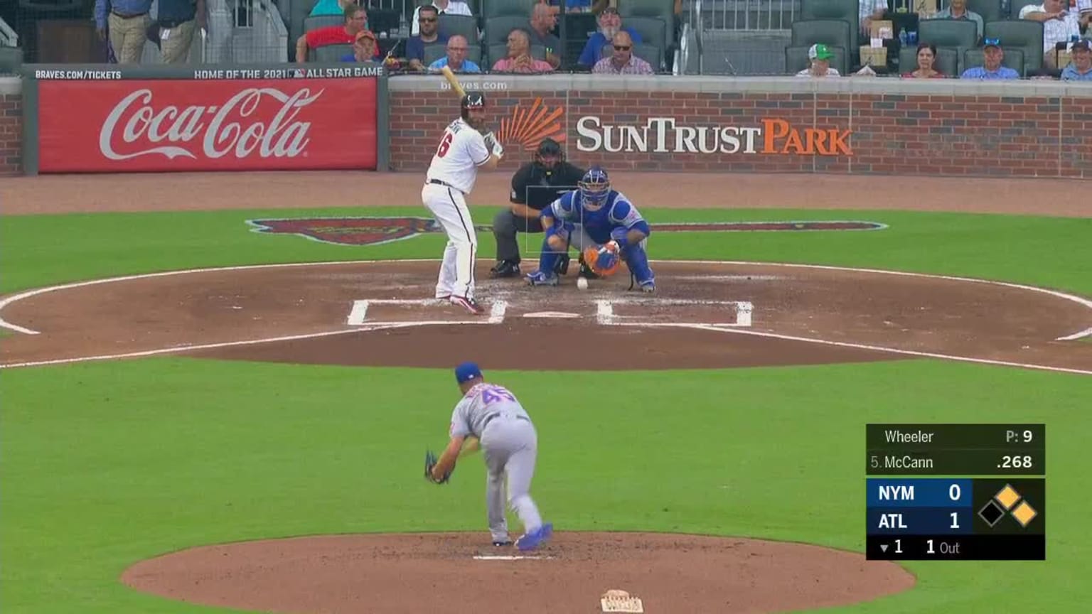 Zack Wheeler Ball to Brian McCann | 08/13/2019 | Los Angeles Dodgers