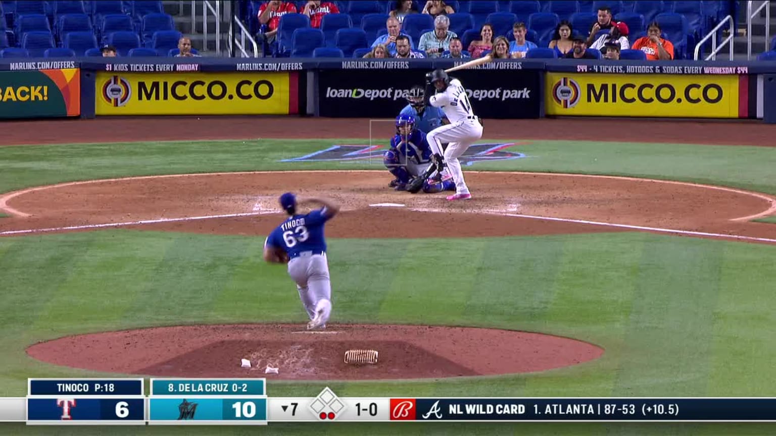 Bryan De La Cruz grounds out softly to pitcher Jesus Tinoco. | 09/12 ...