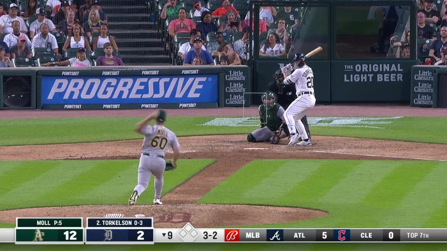 Spencer Torkelson triples (1) on a line drive to left fielder Tyler ...