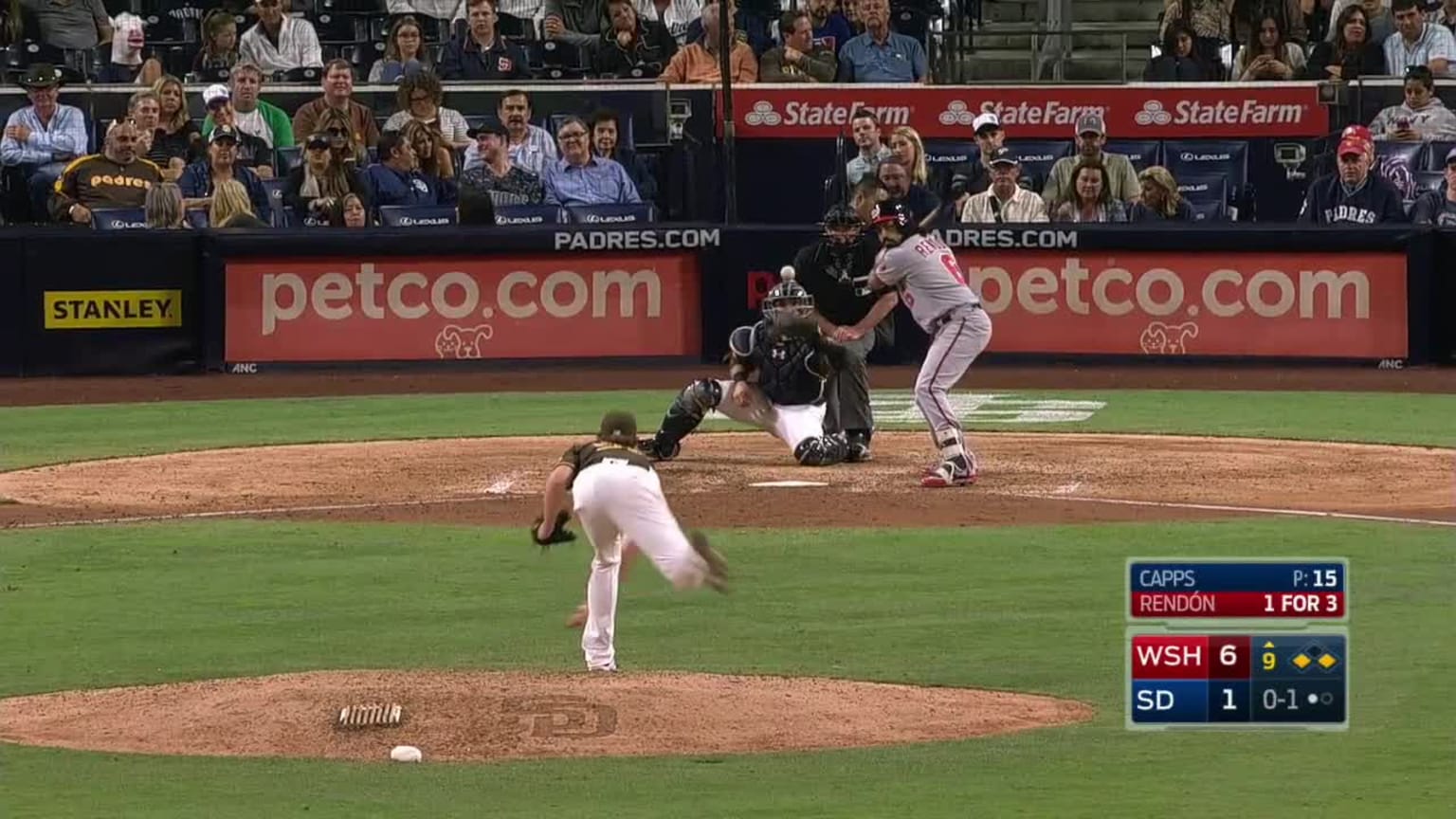 Carter Capps Ball to Anthony Rendon | 08/18/2017 | MLB.com