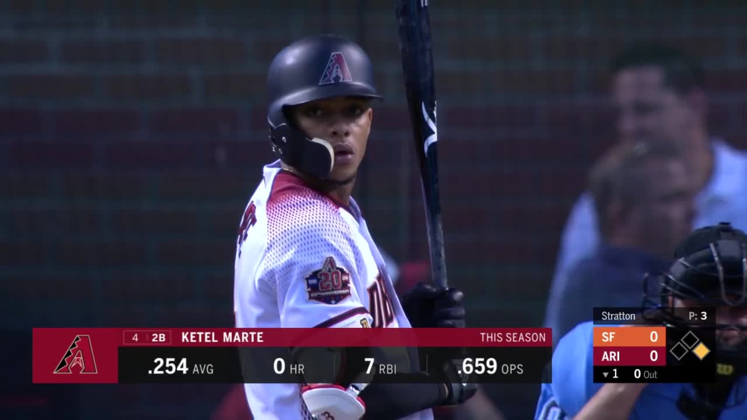 Chris Stratton Ball to Ketel Marte | 04/18/2018 | Athletics