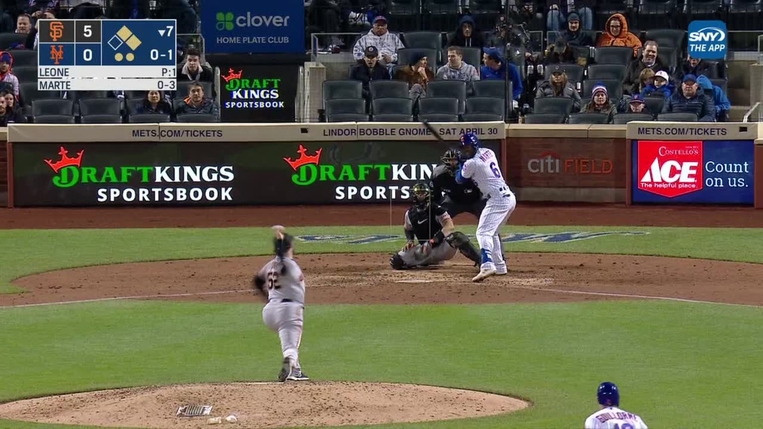 Dominic Leone Ball to Starling Marte | 04/20/2022 | MLB.com