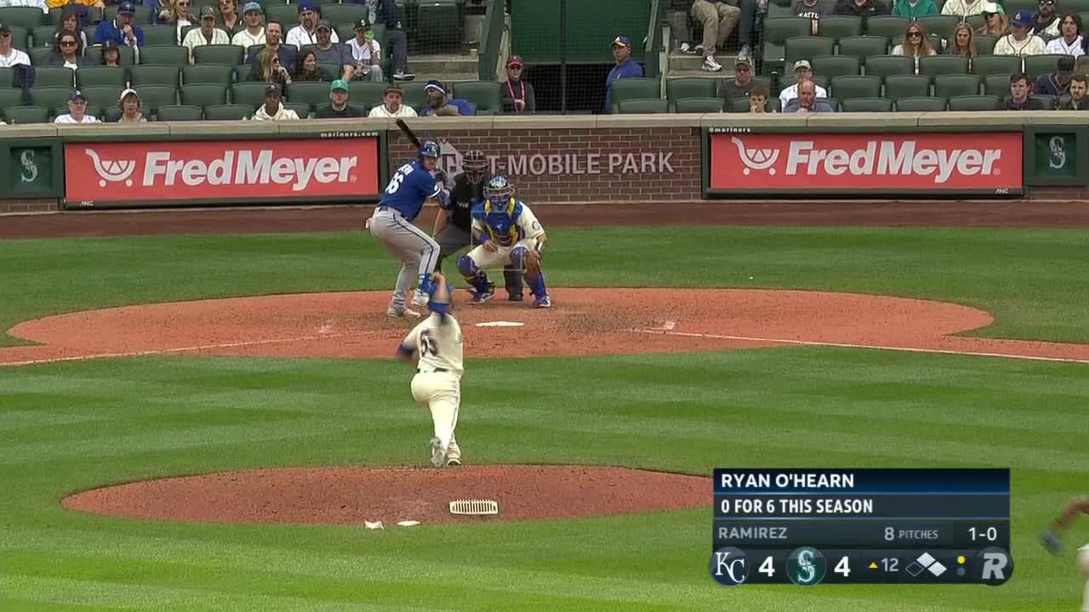 Yohan Ramirez Ball to Ryan O'Hearn | 04/24/2022 | MLB.com