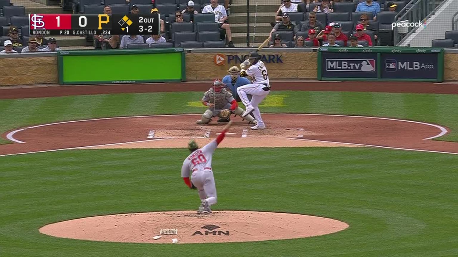 Diego Castillo flies out to left fielder Corey Dickerson. | 05/22/2022 ...