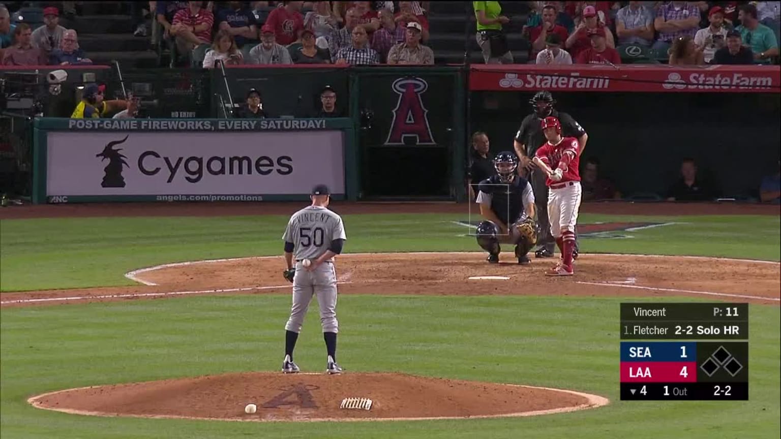 David Fletcher strikes out swinging. | 07/12/2018 | Kansas City Royals