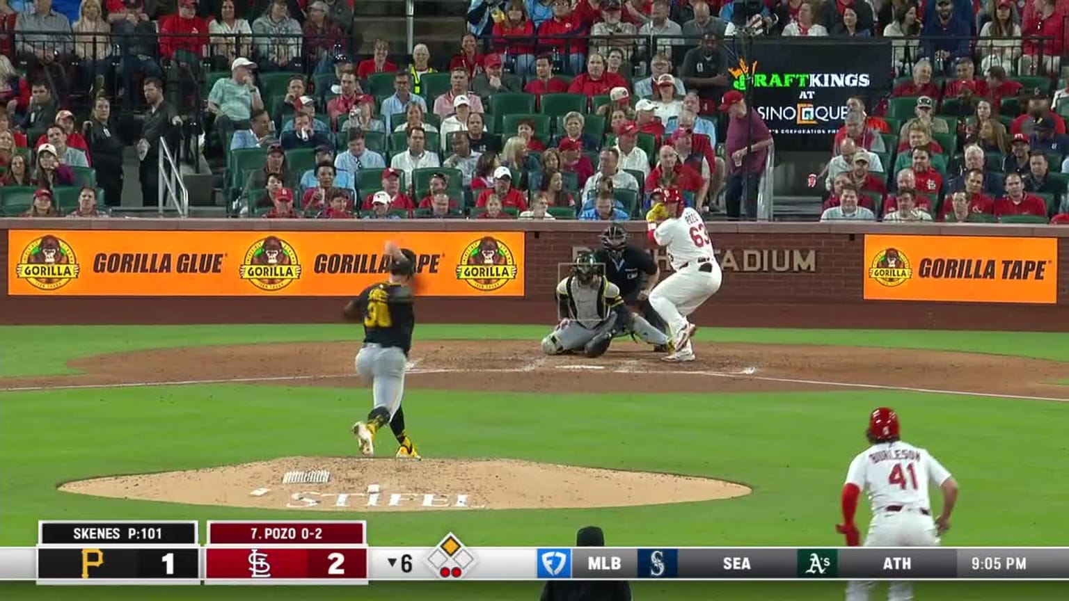 Yohel Pozo grounds out, shortstop Jared Triolo to first baseman Matt ...