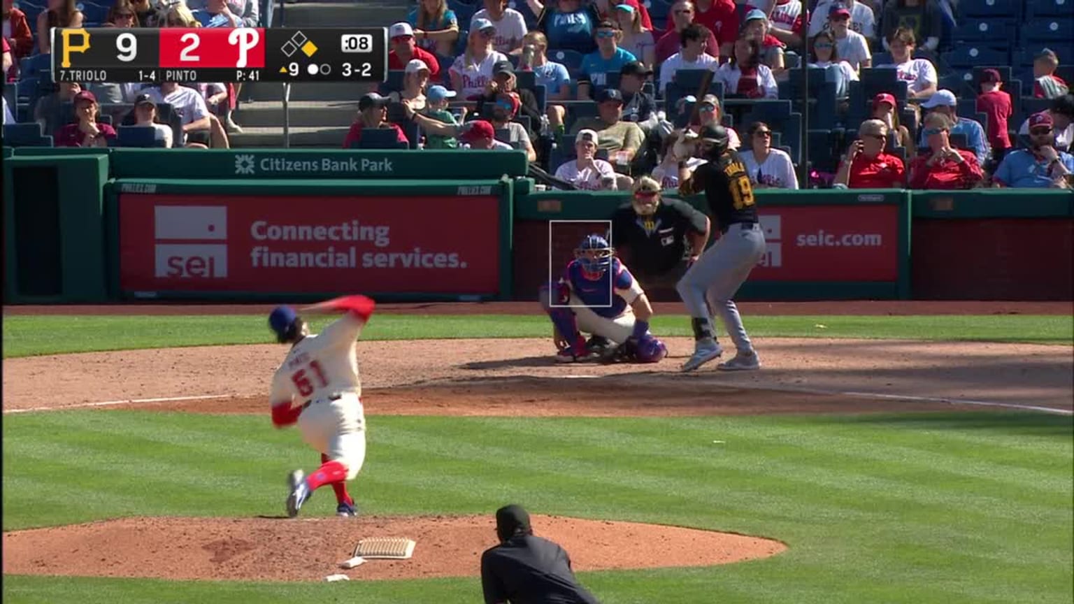 Jared Triolo grounds into a force out, third baseman Alec Bohm to ...