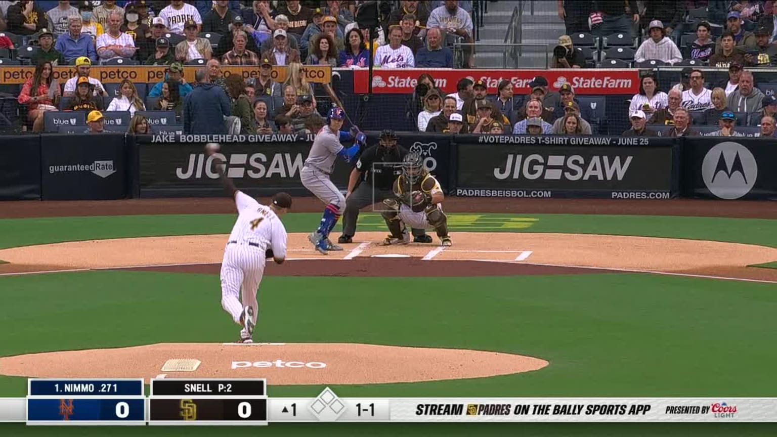 Blake Snell Foul to Brandon Nimmo | 06/06/2022 | Colorado Rockies