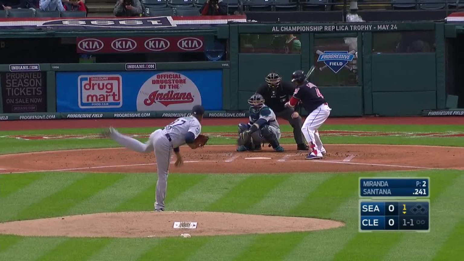 Ariel Miranda Ball to Carlos Santana | 04/28/2017 | MLB.com