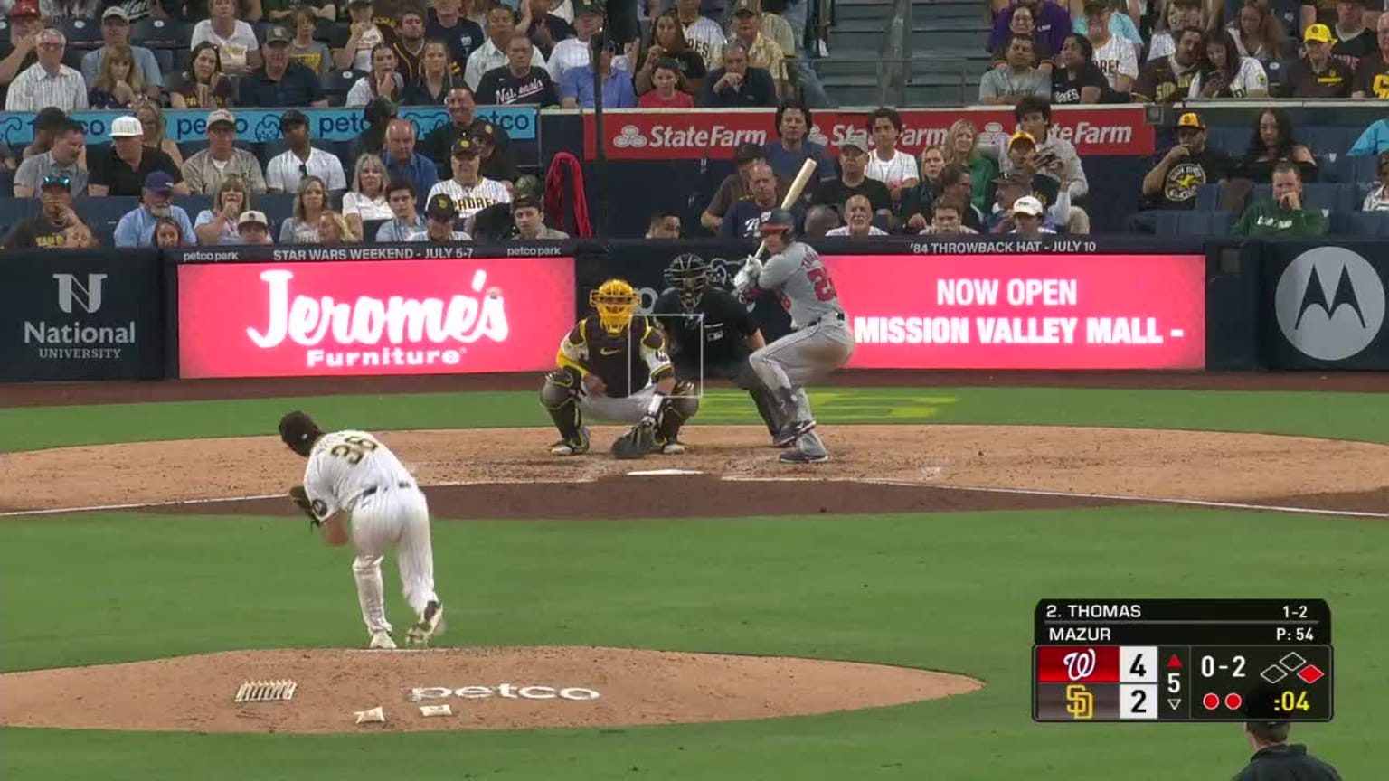Lane Thomas grounds out, shortstop Ha-Seong Kim to first baseman Luis ...
