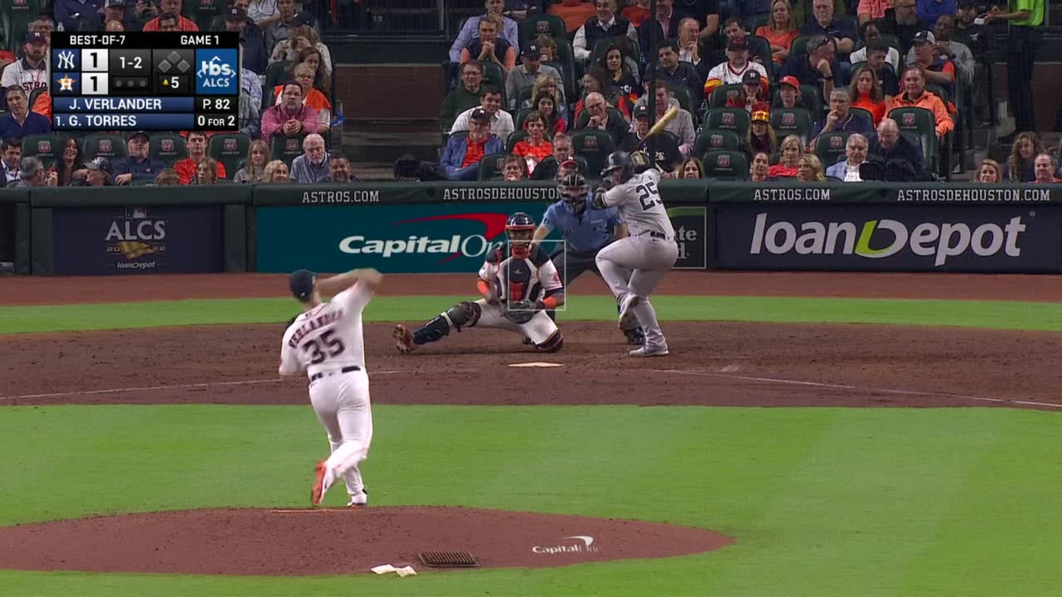 Gleyber Torres strikes out swinging. | 10/19/2022 | Houston Astros