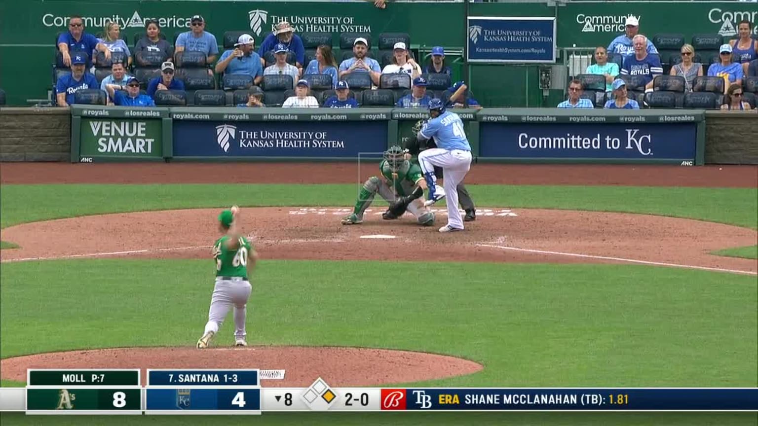 Sam Moll Ball to Carlos Santana | 06/25/2022 | MLB.com